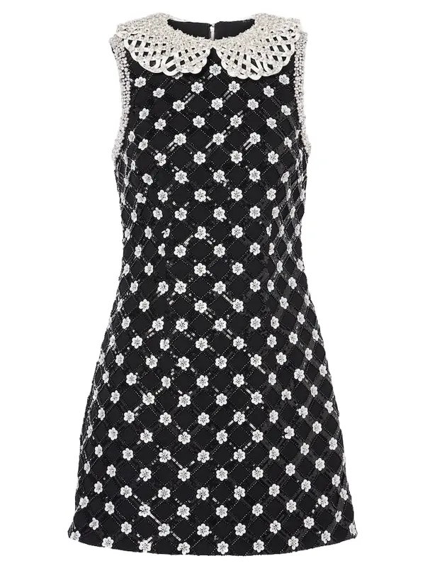 Rebecca Vallance Alivia Embellished Mini Dress - Black