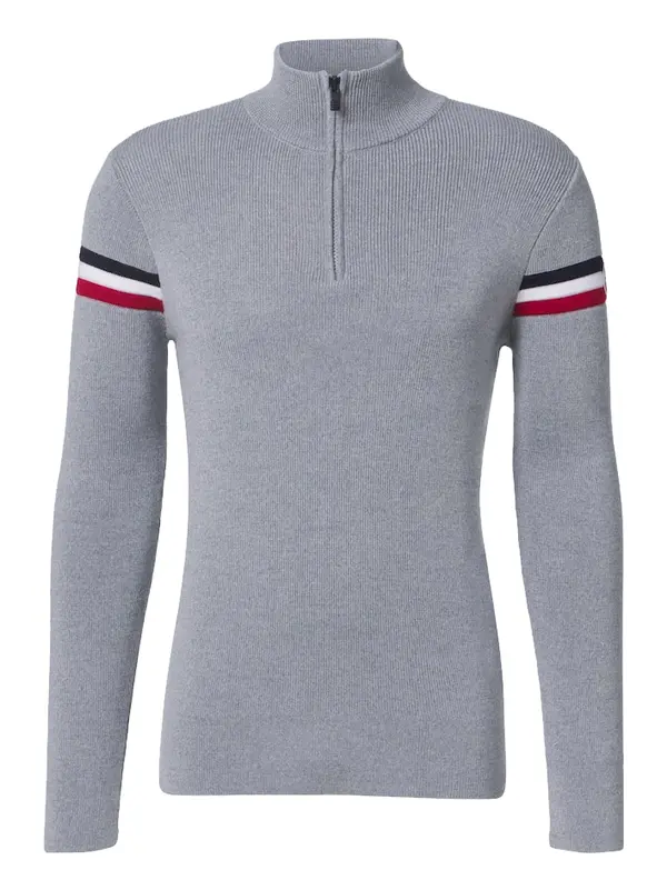 Fusalp Wengen Iv Wool Half-zip Sweater - Grey
