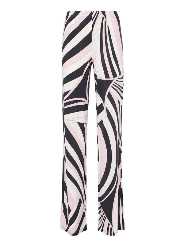 Emilio Pucci Iride Jersey Satin Straight Pants - Multicoloured