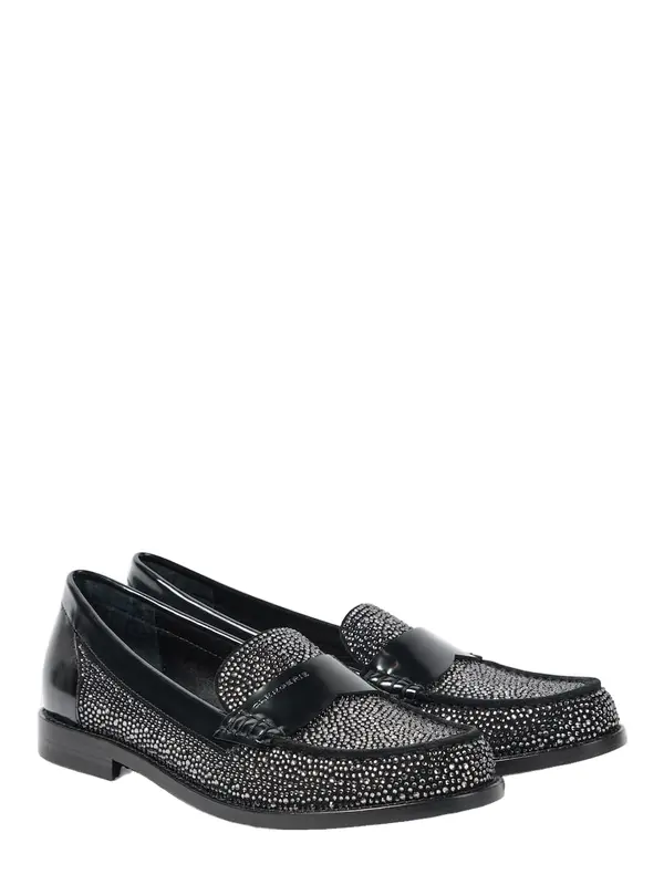 Clergerie Roy Embellished Leather Loafers - Black