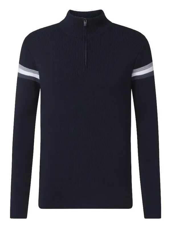 Fusalp Wengen Iv Wool Half-zip Sweater - Blue