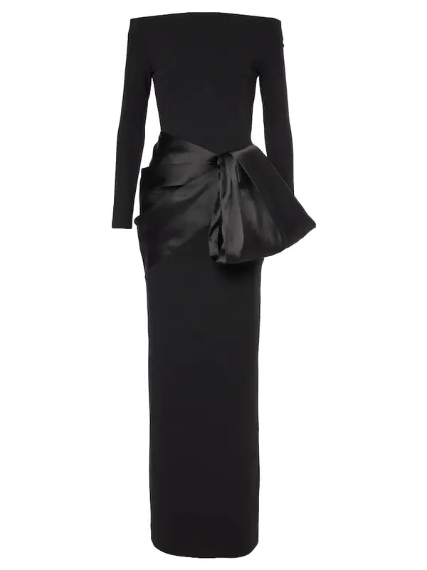 Solace London Kori Off-shoulder Gown - Black