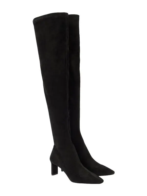AQUAZZURA Zenn 65 Suede Knee-high Boots - Black