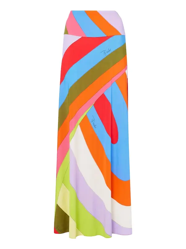 Emilio Pucci Iride Printed Maxi Skirt - Multicoloured