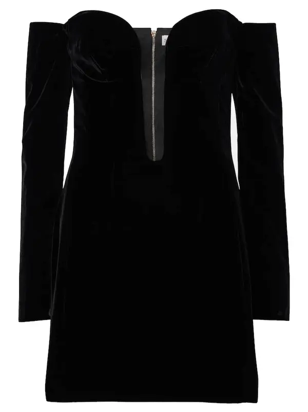Nina Ricci Off-shoulder Corset Dress - Black