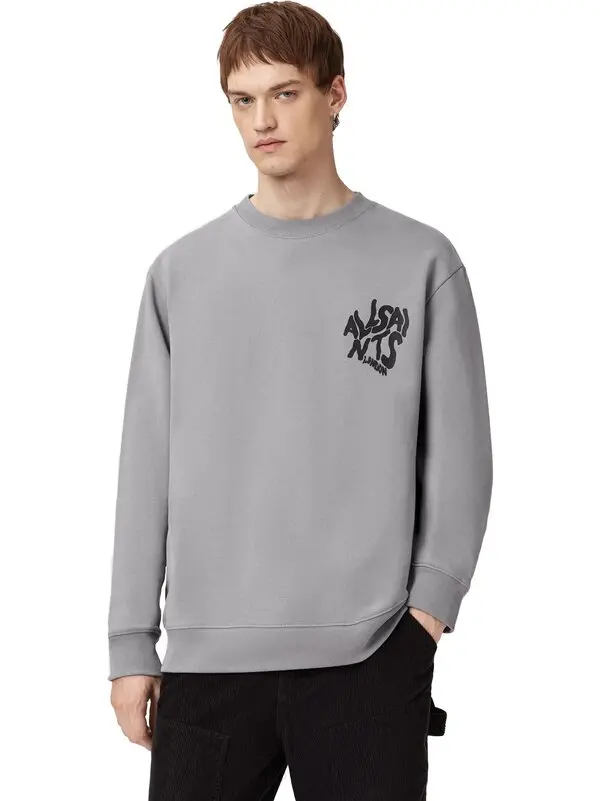 ALLSAINTS Orlando Oversized Crew Neck Sweatshirt - Grey
