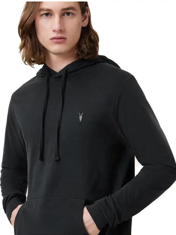 ALLSAINTS Brace Ramskull Pullover Hoodie - Jet Black