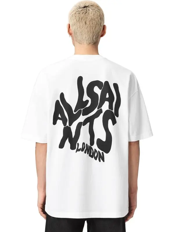 ALLSAINTS Orlando Logo Print Oversized T-shirt - White