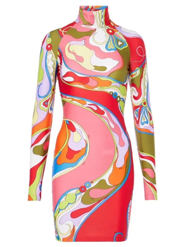 Emilio Pucci Orchidee Printed Minidress - Multicoloured