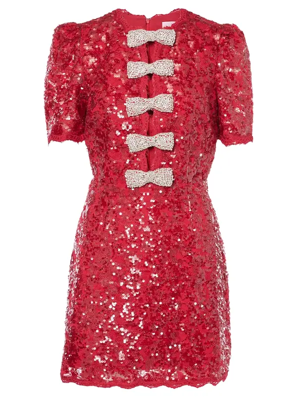 Rebecca Vallance Leyla Sequined Minidress - Red