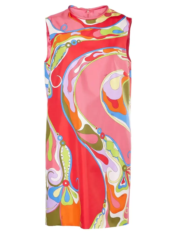 Emilio Pucci Orchidee Printed Silk Twill Minidress - Multicoloured