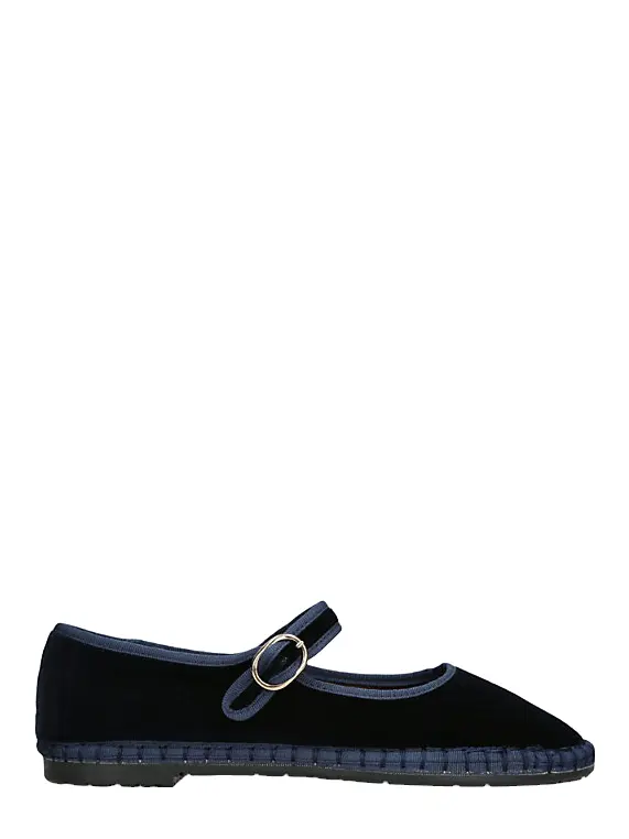 FLABELUS Molly Single-strap Mary Jane Flats - Blue