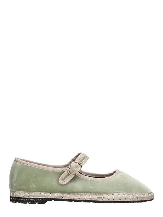 FLABELUS Uta Single-strap Mary Jane Flats - Green