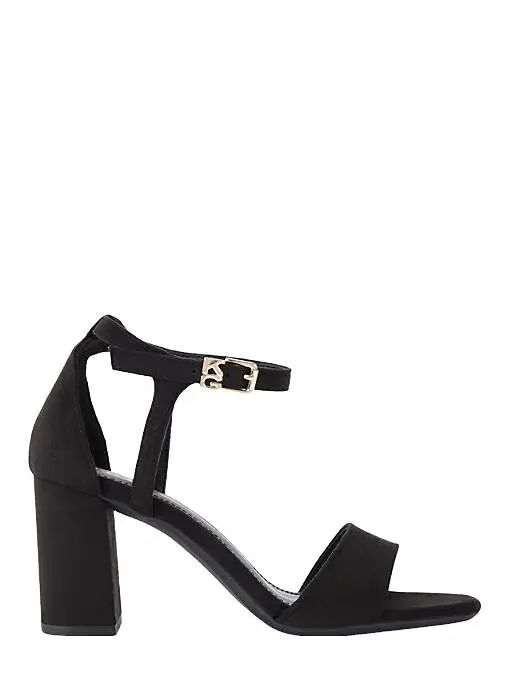 Kurt Geiger Faryn Suedette Heeled Sandals - Black