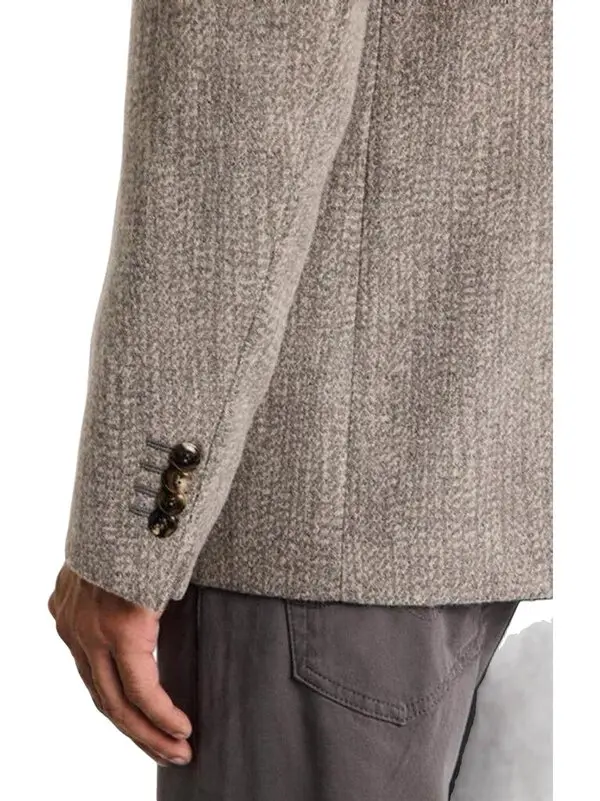 Giorgio Armani Apos;s Wool-viscose Deconstructed Blazer - Grey