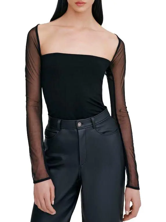 MARCELLA Lucia Long Sleeve Top - Black