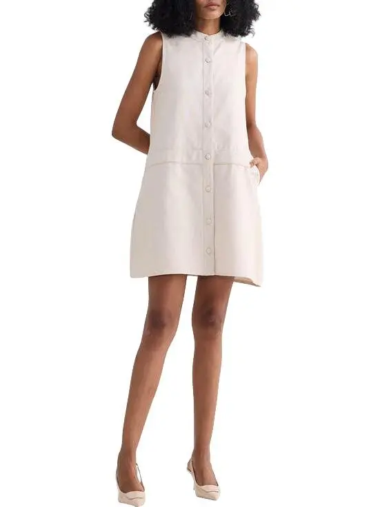 REISTOR Cotton Tweed Plaid Shift Dress - Chestnut Twist