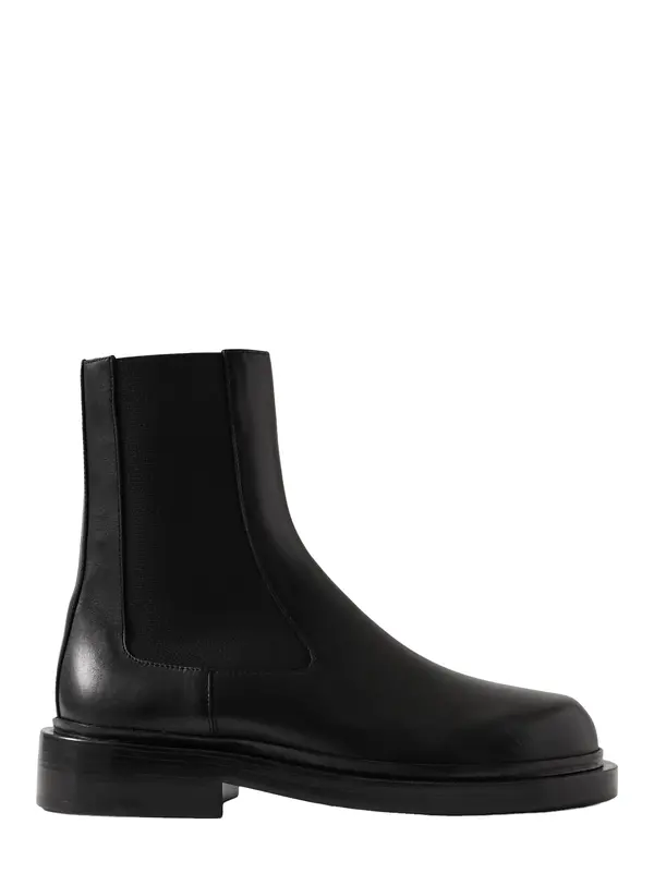 JIL SANDER Leather Chelsea Boots - Black