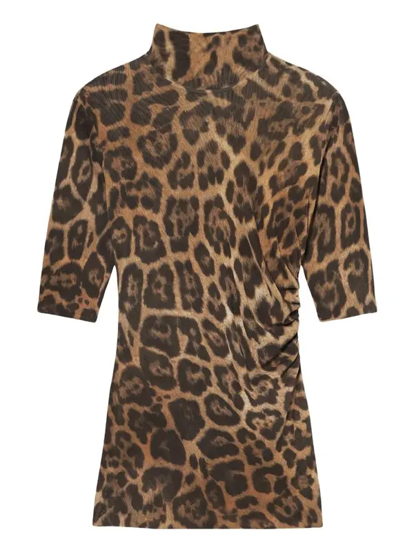Stella McCartney Leopard High-neck Top - Leopard Print