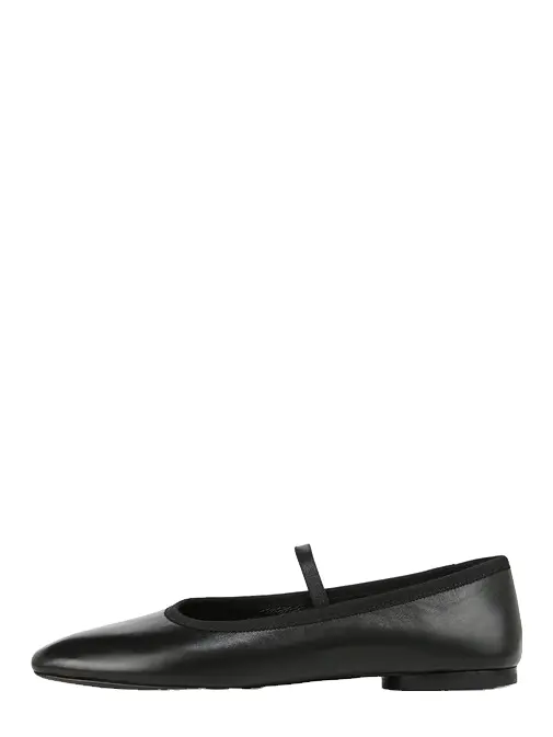 Vince Vivian Leather Mary Jane Flats - Black