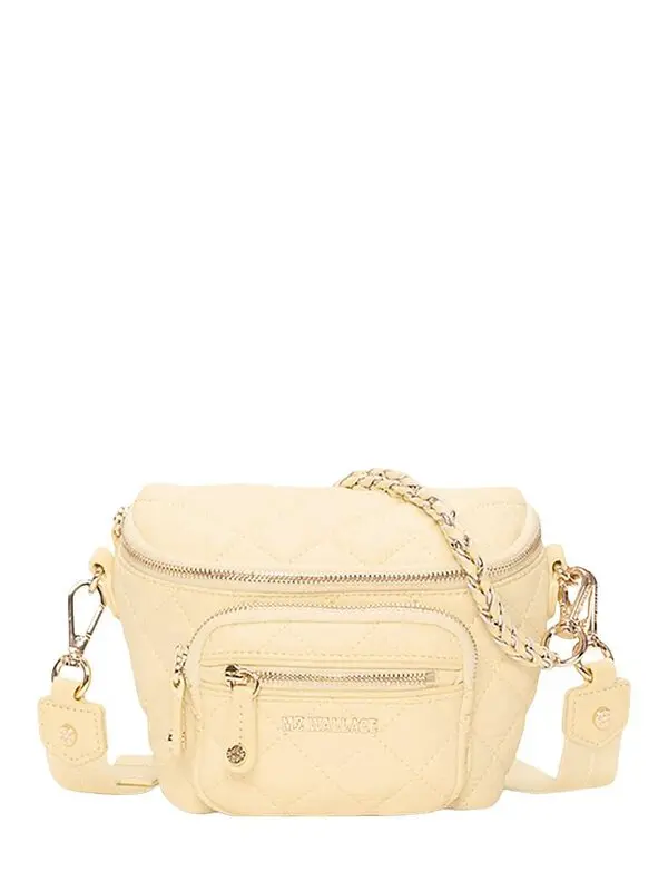Mz Wallace Micro Crosby Sling Bag - Chamomile/light Gold