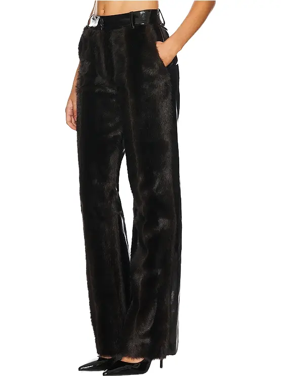 AKNVAS Barberini Faux Fur Pant - Visone