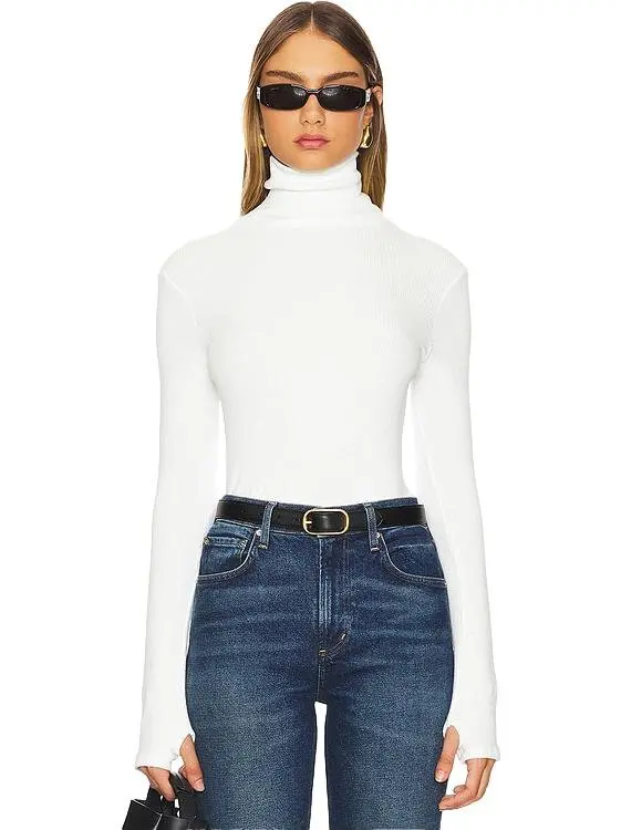 Enza Costa Knit Turtleneck - Winter White