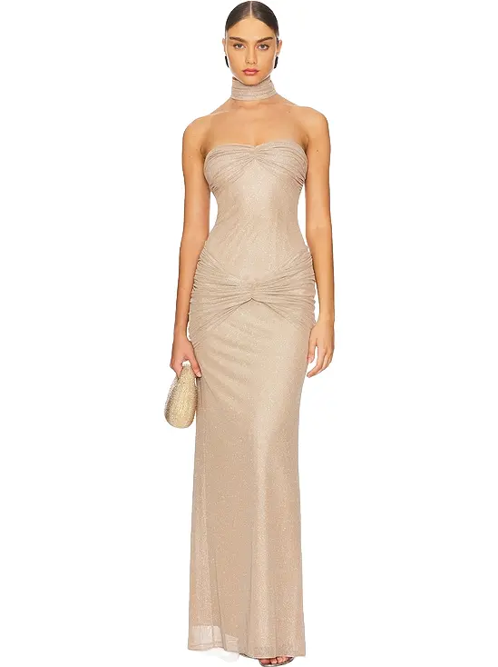 MIRROR PALAIS The Starlite Gown - Diamond Sand