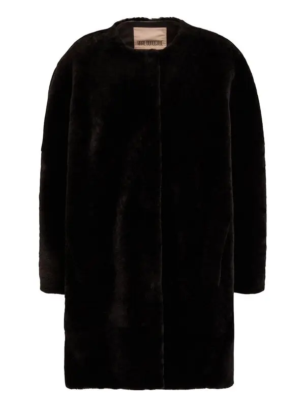 KARL DONOGHUE Shearling Coat - Dark Brown