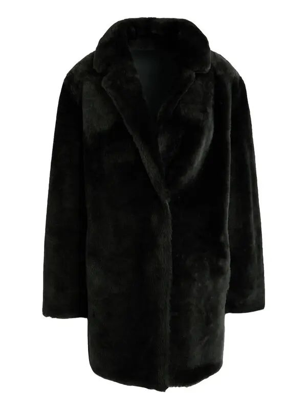 YVES SALOMON Shearling Coat - Dark Green