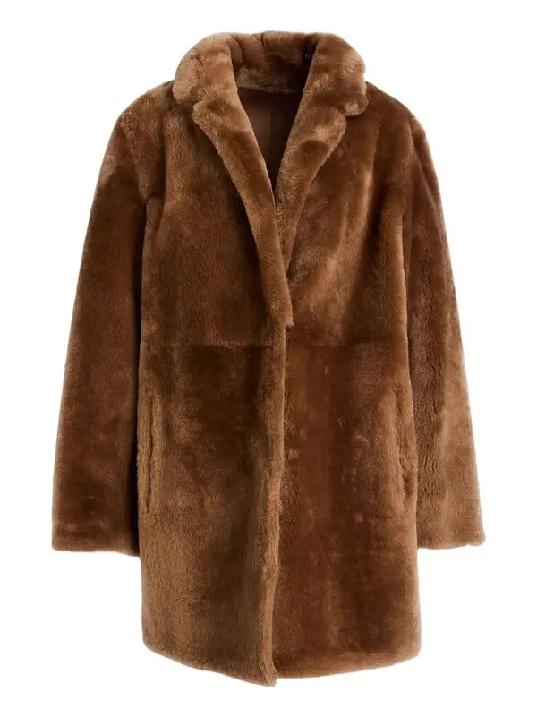 YVES SALOMON Shearling Coat - Light Brown