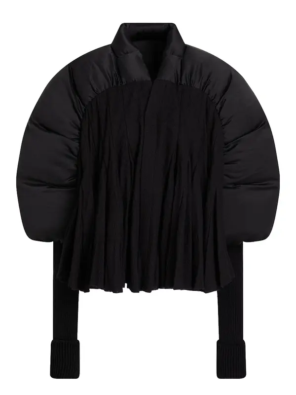 Rick Owens Quilted Shell And Wool Down Jacket - Black