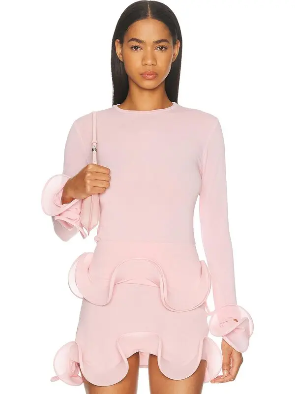 SID NEIGUM Wave Sleeve Top - Powder Pink