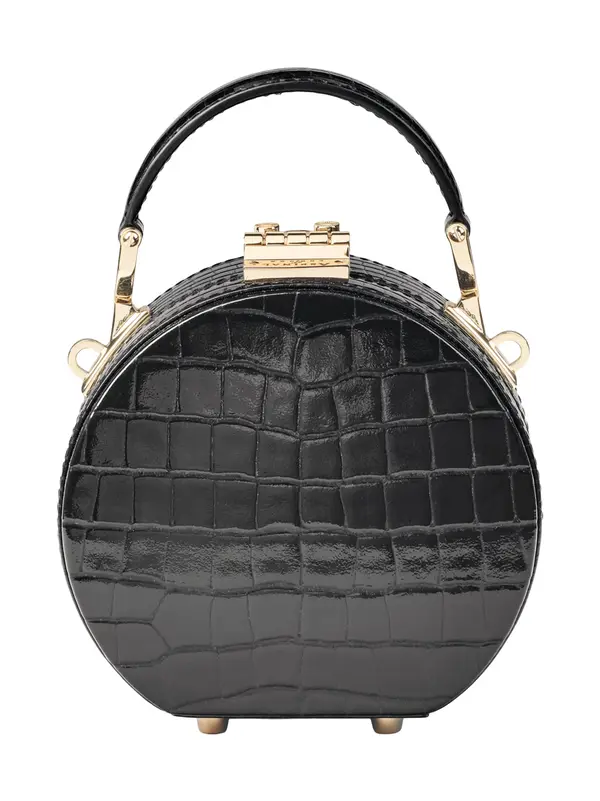 ASPINAL OF LONDON Micro Hat Box Bag - Black