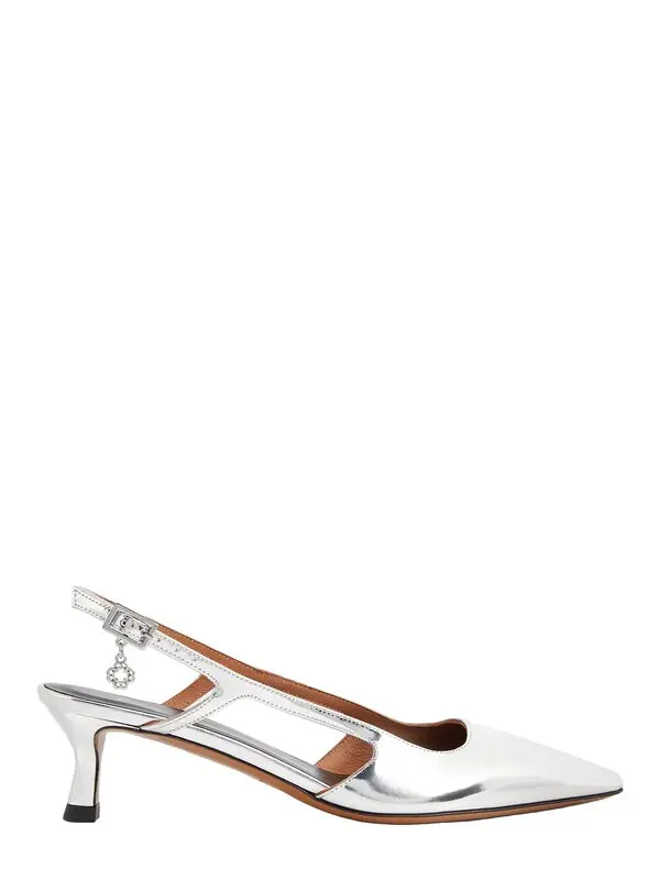 Maje Metallic Slingback Pumps - Black
