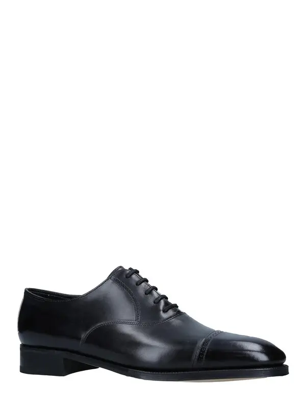 John Lobb Leather Philip Ii Oxford Shoes - Black