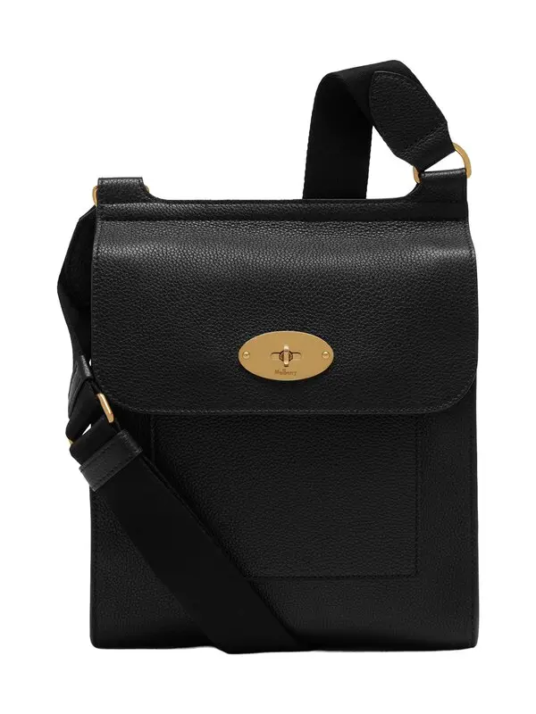 Mulberry Medium Leather Antony Messenger Bag - Black