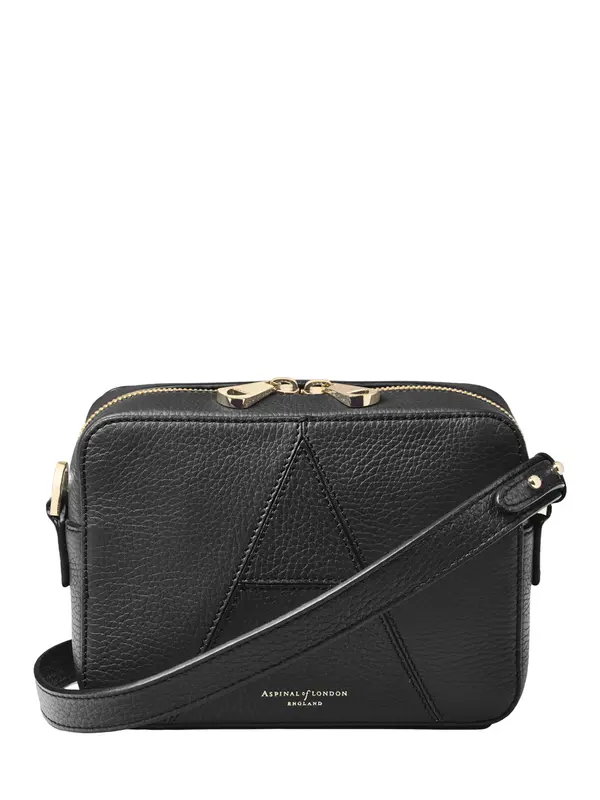 ASPINAL OF LONDON Leather Camera Cross-body Bag - Black