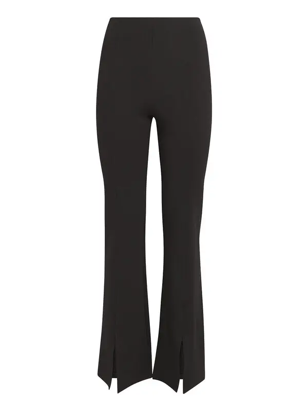 Maje Flared Split-hem Trousers - Black