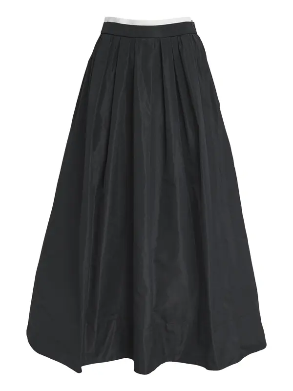 Maje Pleated Midi Skirt - Black