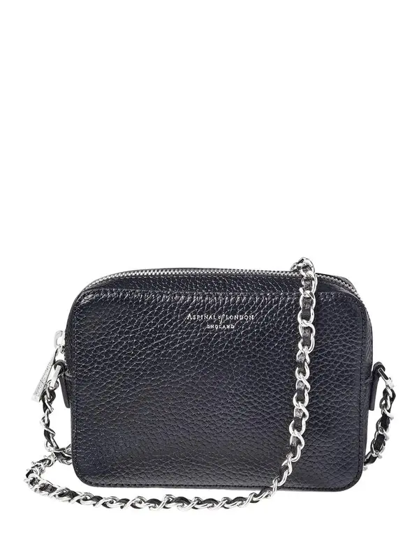 ASPINAL OF LONDON Leather Milly Cross-body Bag - Black