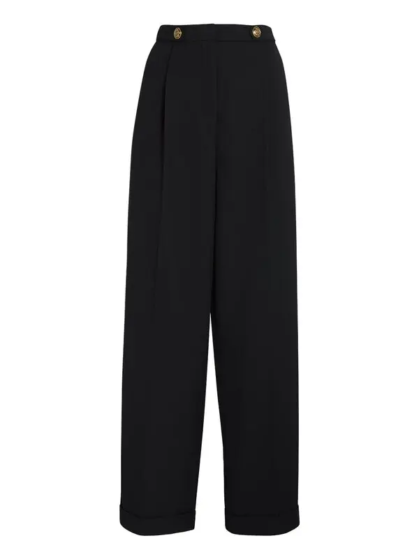 Sandro Wool-blend Trousers - Black