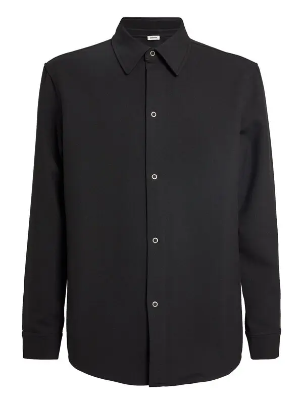 Sandro Long-sleeve Press-stud Shirt - Black