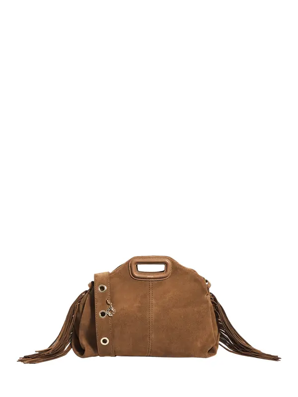 Maje Miss M Suede Shoulder Bag - Brown