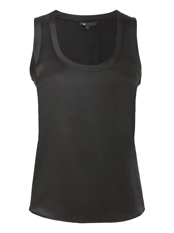 Maje Stretch-silk Tank Top - Black