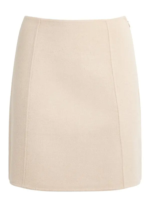 Claudie Pierlot Wool-blend Mini Skirt - Neutral