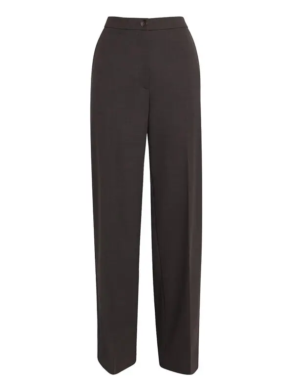 Claudie Pierlot Wool-blend Straight Trousers - Brown