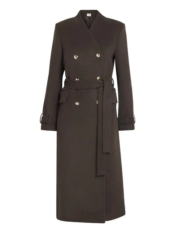 Claudie Pierlot Wool-blend Double-breasted Coat - Green