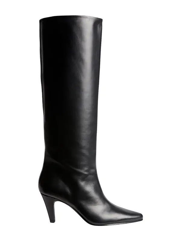 Claudie Pierlot Leather Heeled Boots 75 - Black