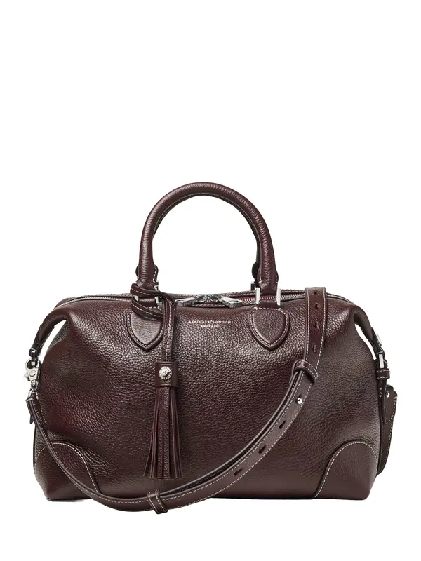 ASPINAL OF LONDON Leather Hudson Bowling Bag - Red